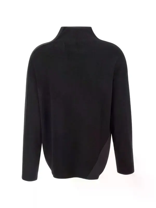 ELENA MIRÒ Asymmetrical Hem High-neck Sweater