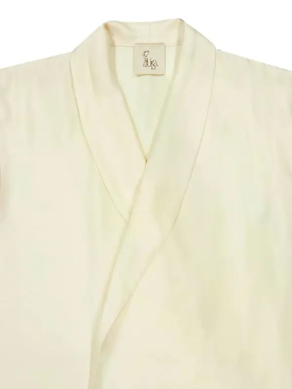 PAULA Fringed Wrap Blouse