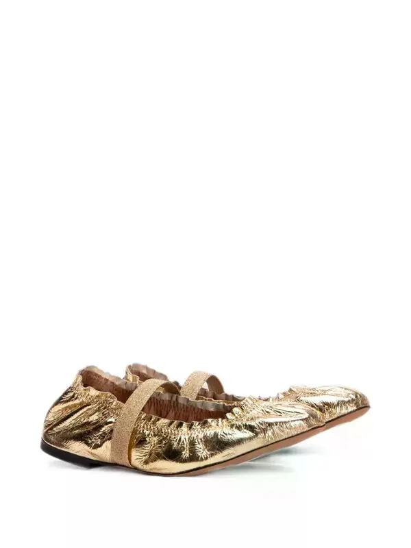 ODISSI Flora Elasticated Ruched Ballet Flats
