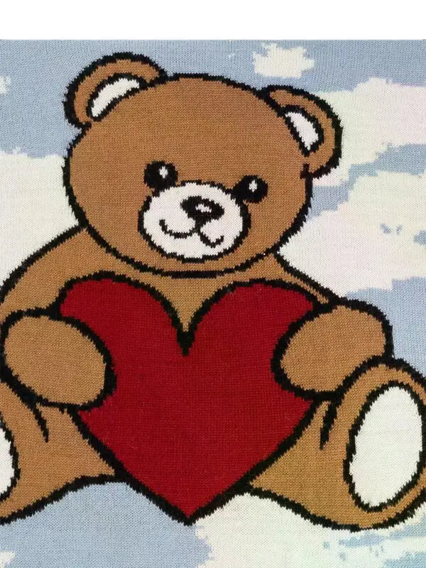 Moschino Teddy Bear Motif Scarf