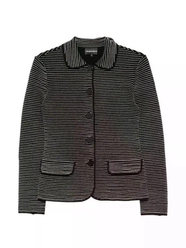 Emporio Armani Striped Button-up Jacket