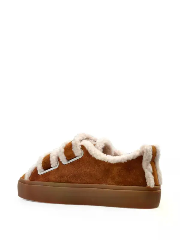 Inuikii Shearling-trim Touch-strap Low Sneakers
