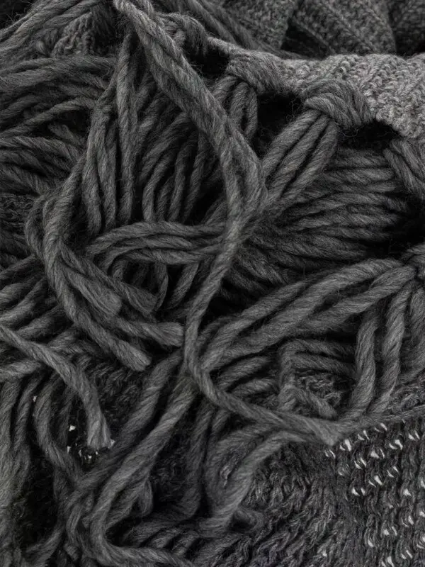 Moschino Ribbed-knit Fringed Scarf