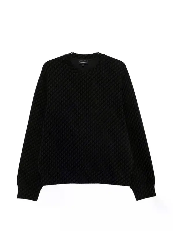 Emporio Armani Monogram-pattern Crew-neck Sweater