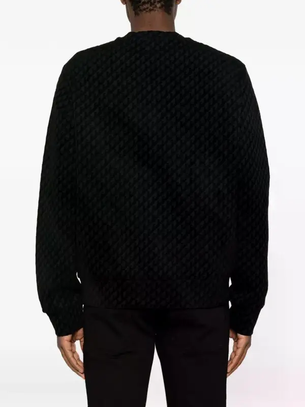Emporio Armani Monogram-pattern Crew-neck Sweater