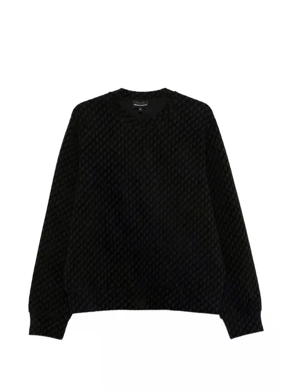Emporio Armani Monogram-pattern Crew Neck Sweater
