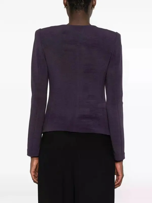 Emporio Armani Ribbed-knit Zip-up Jacket