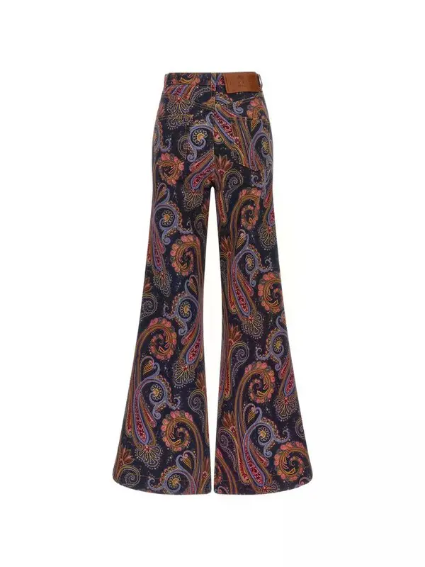 Etro Paisley-print Flared Jeans