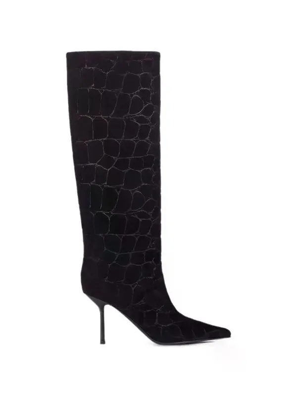 LE SILLA Bella Croc-effect Knee-high Boots