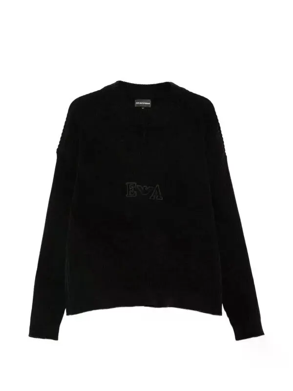 Emporio Armani Logo Embroidered High Neck Sweater