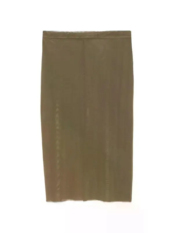 THE FRANKIE SHOP Suva Sheer Pencil Midi Skirt - Green