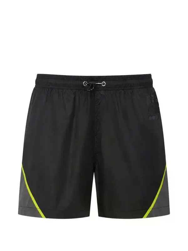 PLEIN SPORT Logo Print Drawstring Swimming Shorts - Black