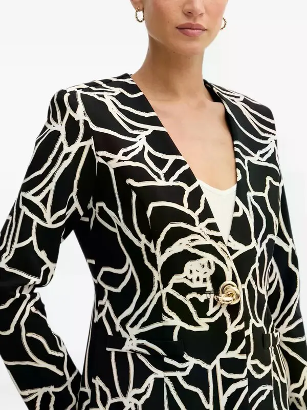 Joseph Ribkoff Abstract Print Single-breasted Blazer