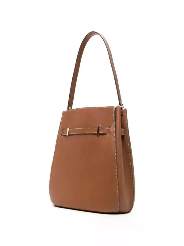 Tory Burch Lee Radziwill Leather Bucket Bag - Brown