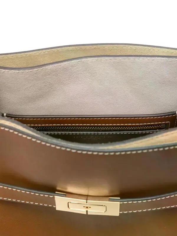 Tory Burch Lee Radziwill Leather Bucket Bag - Brown