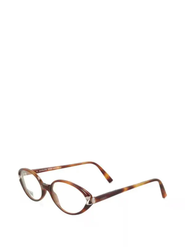 Gianfranco Ferre Tortoiseshell-effect Oval-frame Glasses