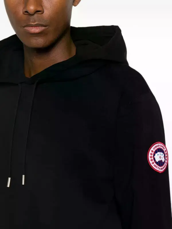 Canada Goose Loon Logo-patch Hoodie - Black