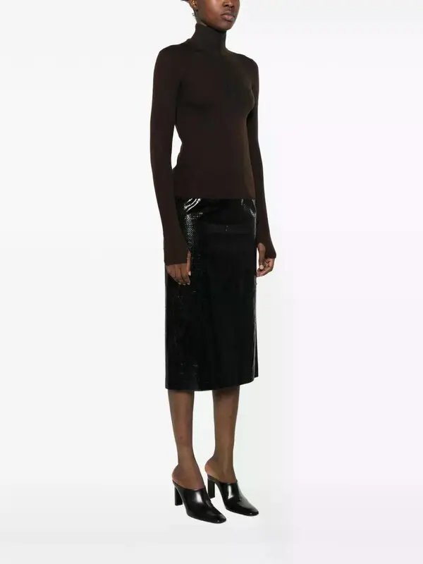 THE FRANKIE SHOP Sade Ribbed-knit Quarter-zip Sweater