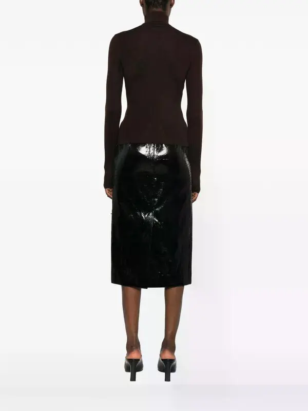 THE FRANKIE SHOP Sade Ribbed-knit Quarter-zip Sweater