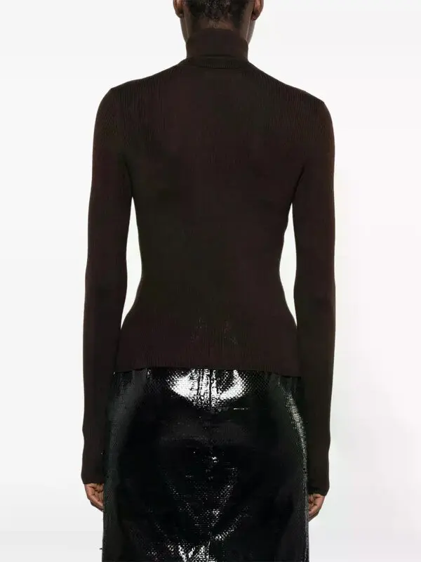 THE FRANKIE SHOP Sade Ribbed-knit Quarter-zip Sweater