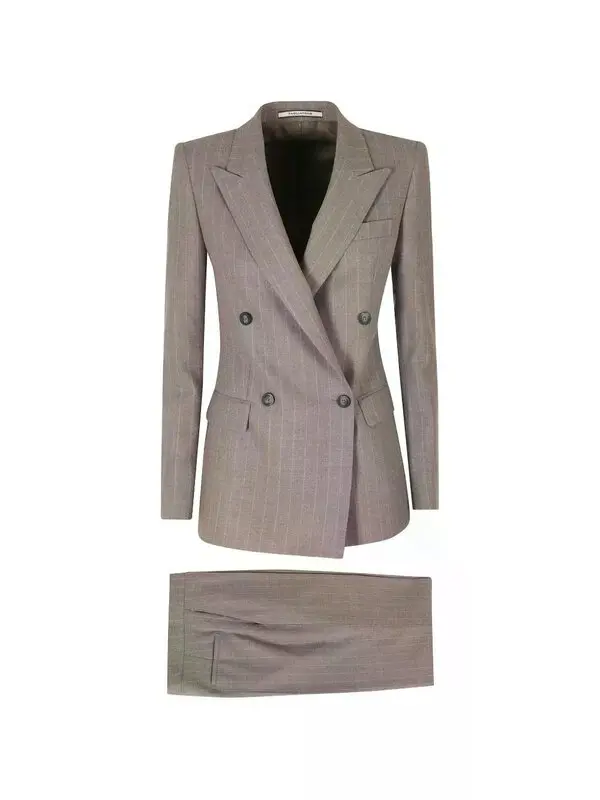 Tagliatore Pinstripe Double-breasted Suit - Brown