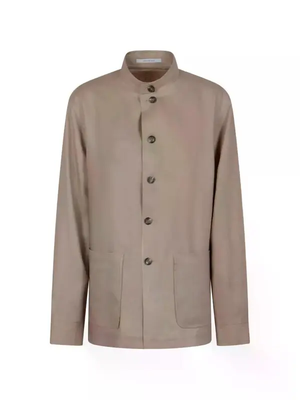Tagliatore Mandarin-collar Linen Jacket