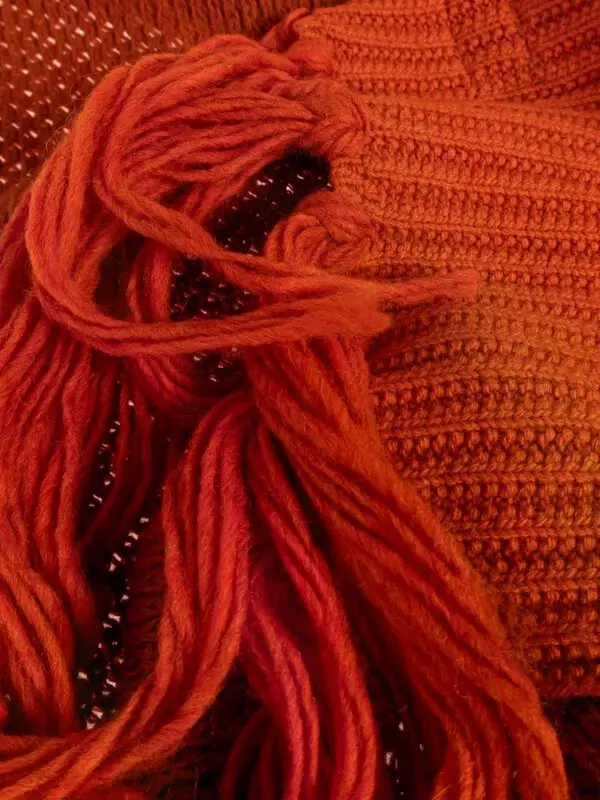 Moschino Ribbed Fringed Scarf