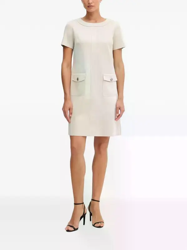 Joseph Ribkoff Flap-pocket Shift Mini Dress