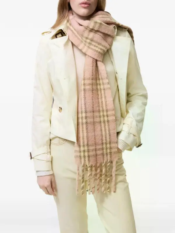 Burberry Check Alpaca Blend Scarf