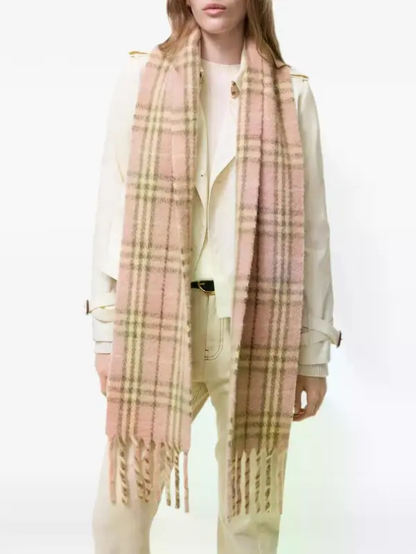 Burberry Check Alpaca Blend Scarf