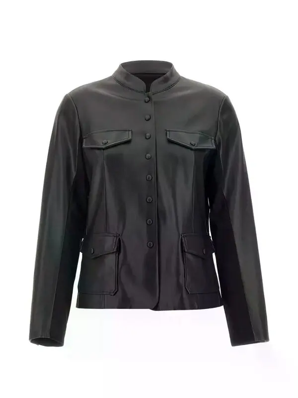 ELENA MIRÒ Faux-leather Panelled Jacket