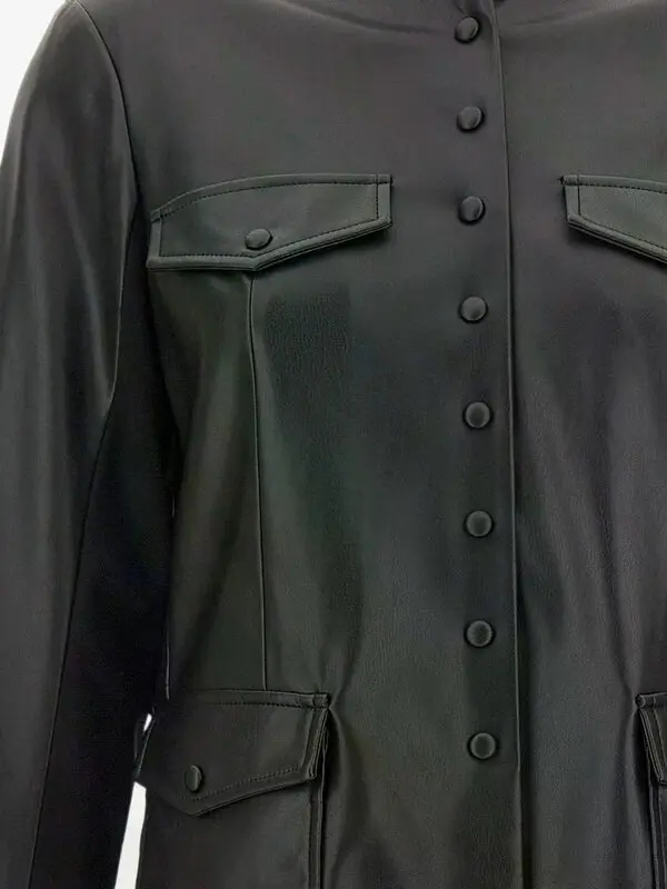ELENA MIRÒ Faux-leather Panelled Jacket