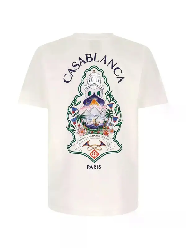 Casablanca Hotel Emblem Print T-shirt