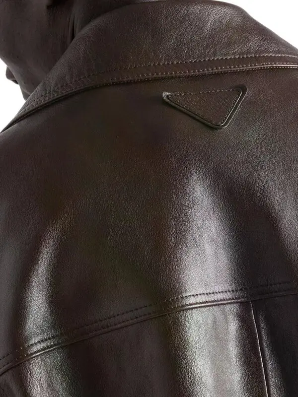 Prada Nappa Leather Caban Jacket