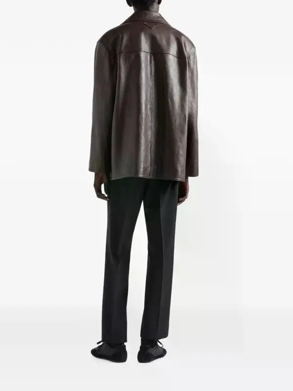 Prada Nappa Leather Caban Jacket
