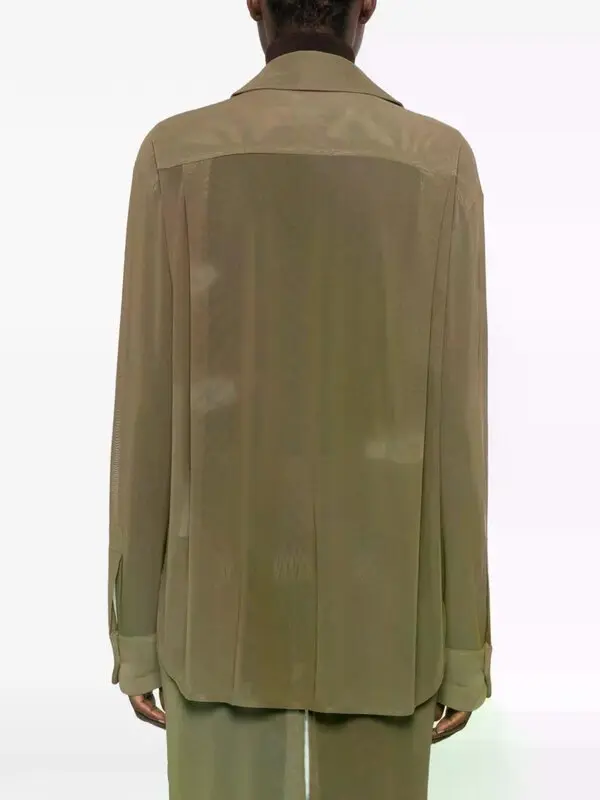 THE FRANKIE SHOP Peri Sheer Long-sleeve Shirt