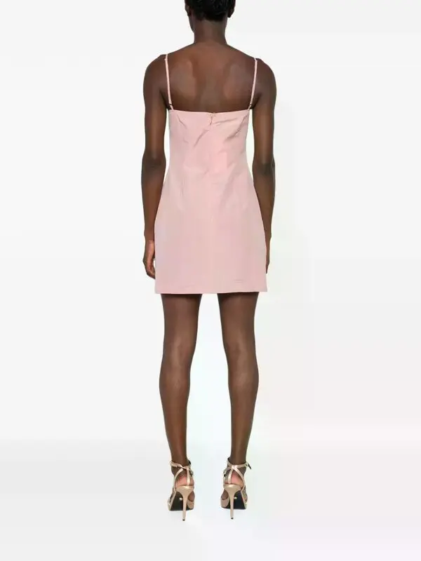Magda Butrym Mini Ruffled Floral-appliqué Dress - Pink