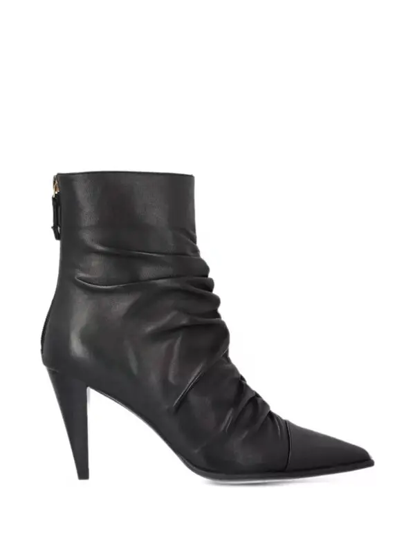 Pinko Ruched Pointed-toe Ankle Boots