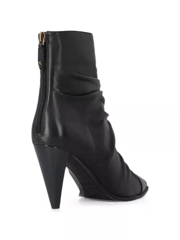 Pinko Ruched Pointed-toe Ankle Boots