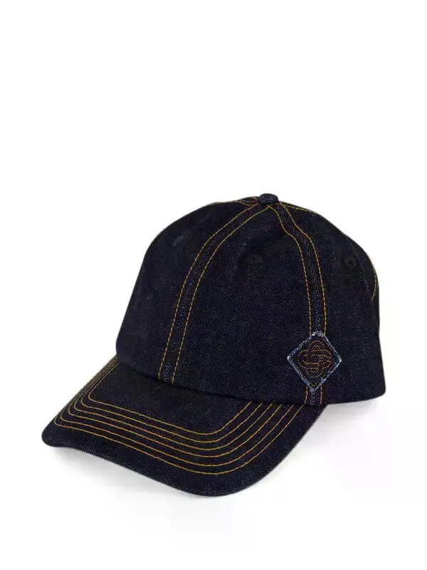 Casablanca Logo-patch Denim Cap - Blue