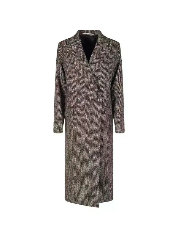 Tagliatore Linden Herringbone-pattern Double-breasted Coat
