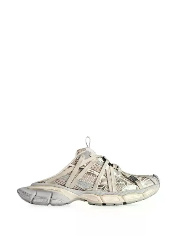 Balenciaga 3xl Extreme Laces Mules In Eggshell - Neutrals