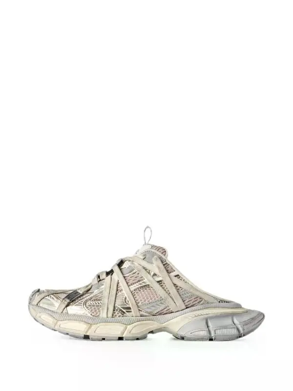 Balenciaga 3xl Extreme Laces Mules In Eggshell - Neutrals