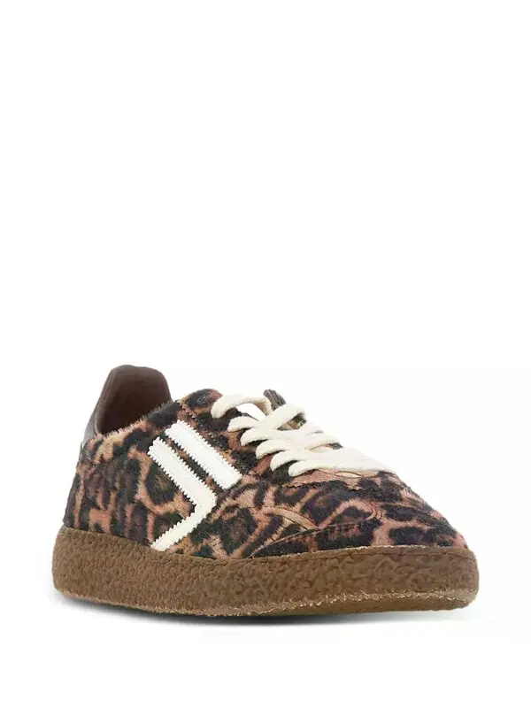 PURAAI Leopard Print Lace-up Sneakers