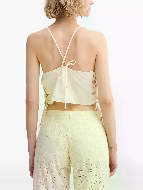 SESSUN Haydee Embroidered Cropped Top