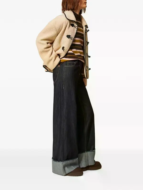 TWINSET Flared Jeans With Folded Hem