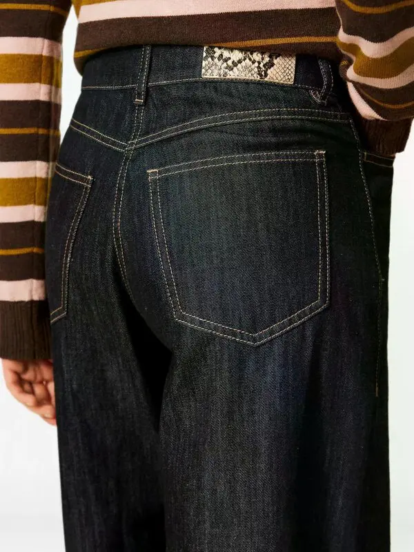 TWINSET Flared Jeans With Folded Hem