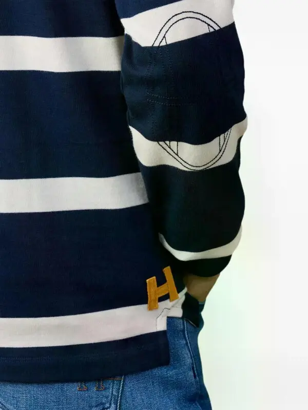 HACKETT LONDON Striped Long-sleeve Rugby Shirt