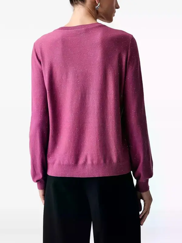 Liu Jo Sequin-embellished Logo-embroidered Sweater