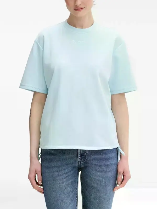 Karl Lagerfeld Logo-embroidered Drawstring-side T-shirt